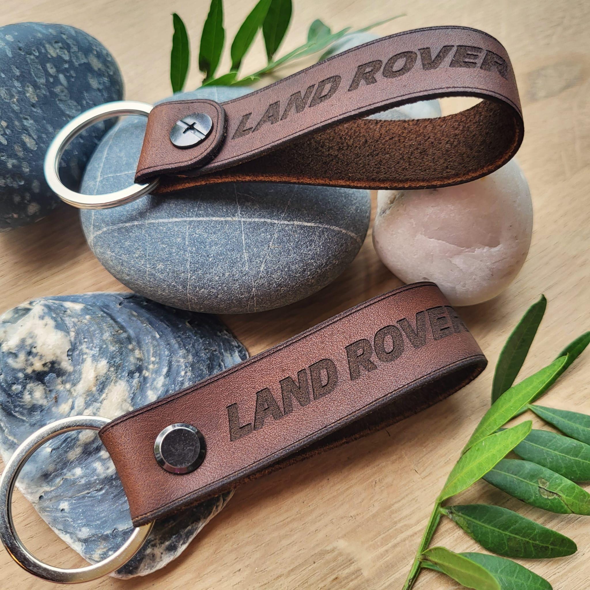 Land Rover - Looped Leather Keyring - Classic / Vintage Style /w Flat ...