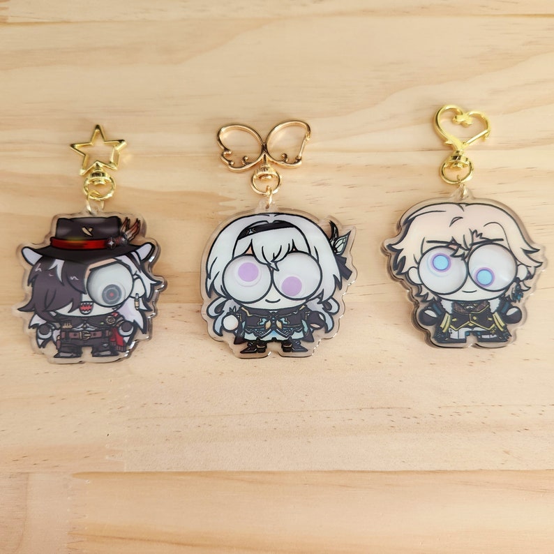 Honkai Star Rail HSR Penacony Googly Eye Shaker Keychains - Boothill ...