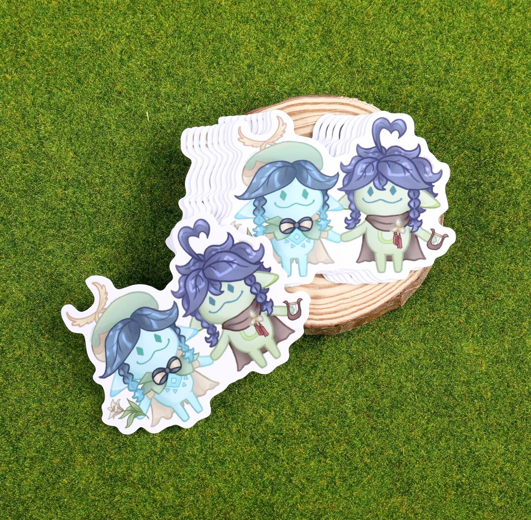 Genshin Impact Aranara Nameless Bard and Venti Sticker - Etsy