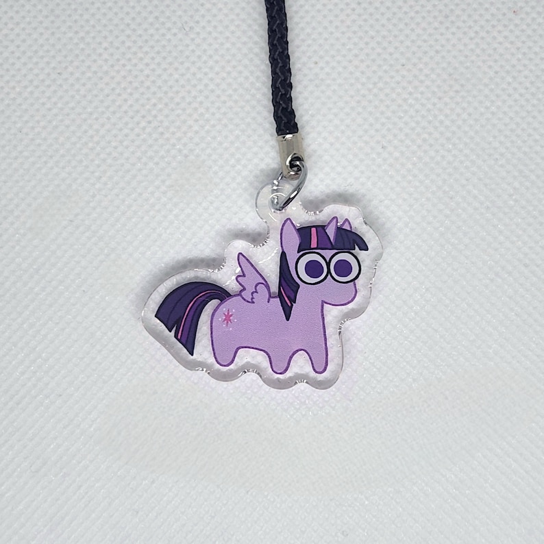 MLP Glittery Epoxy Acrylic Phone Charm Keychains My Little Pony ...