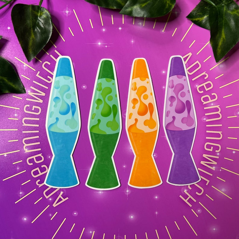 Groovy Lava Lamp Waterproof Glossy Vinyl Sticker Purple - Etsy