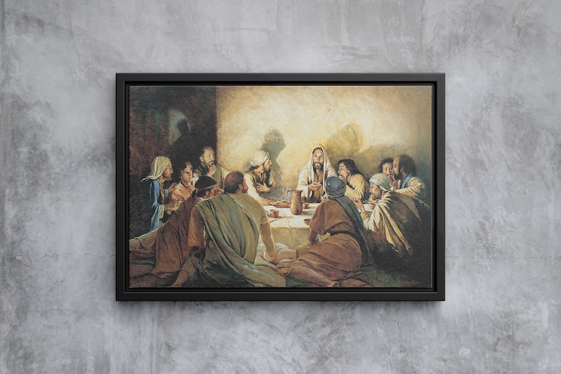 Last Supper Canvas Wall Art ,last Supper Wall Decor ,christian Canvas ...