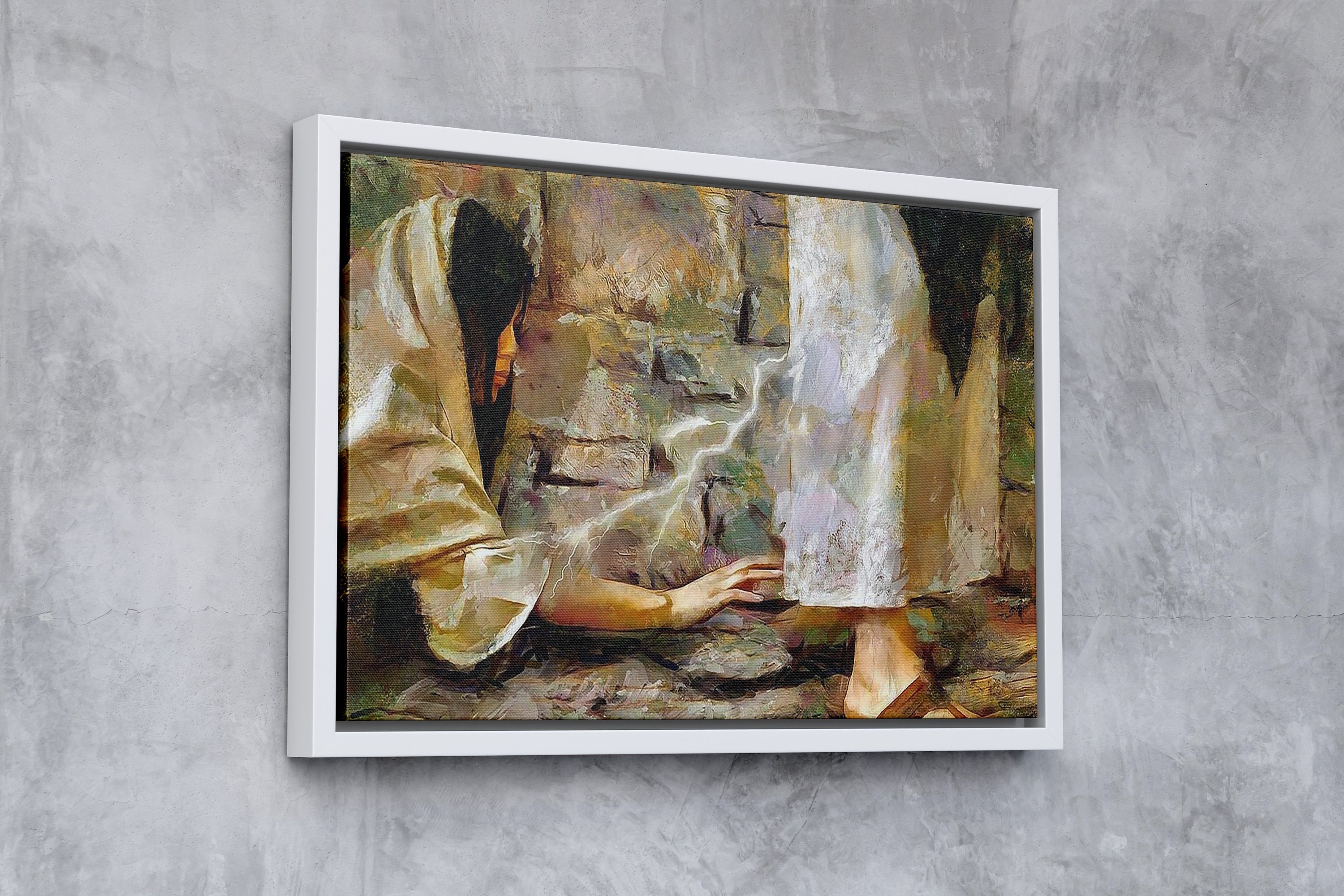 Touching the Hem of Jesuss Garment Poster Canvas, Jesus Canvas Wall ...