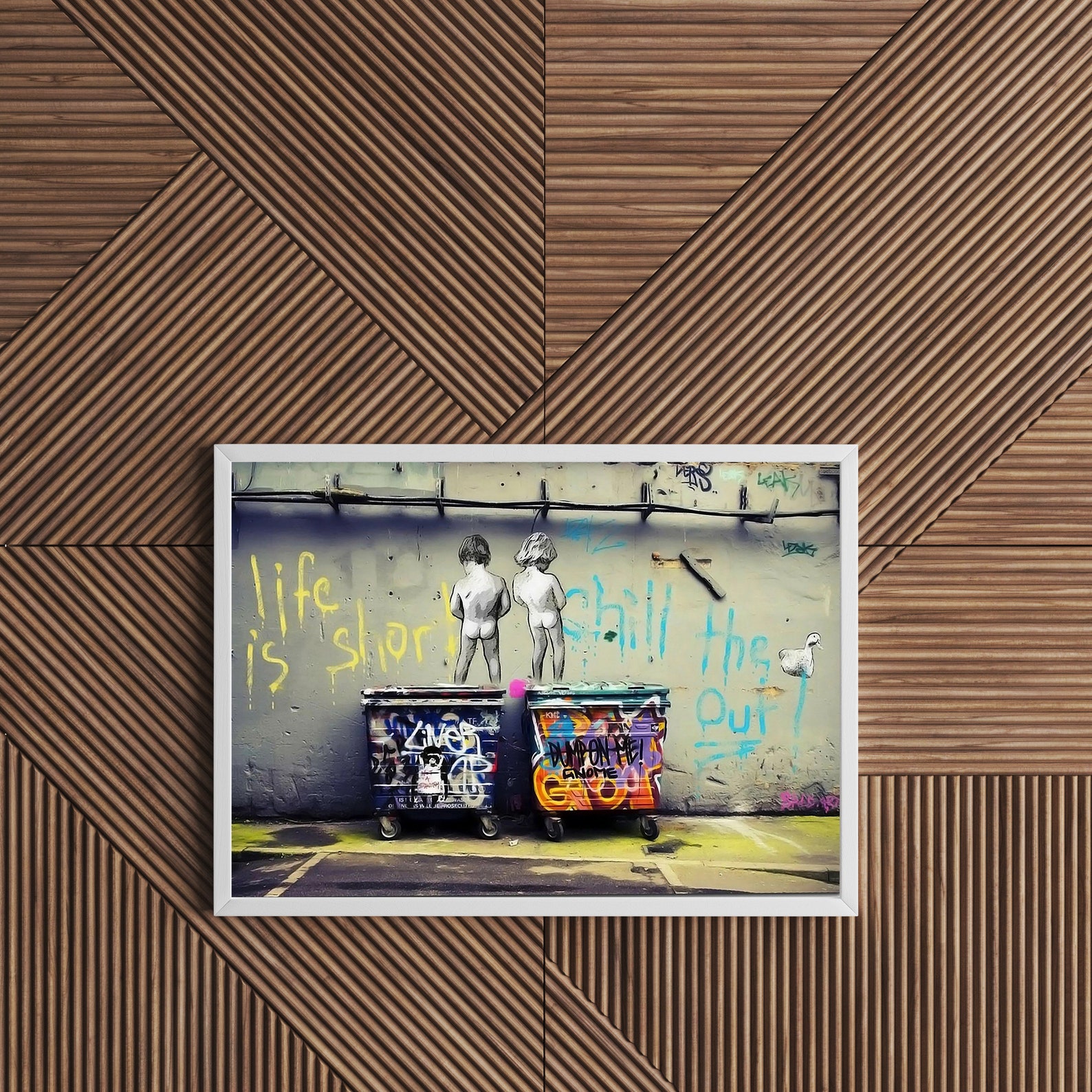 Banksy Life is Short , Banksy's Famous Artwork, the Duck Out High ...