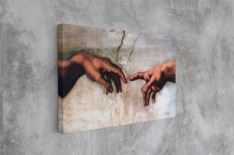 Michelangelo the Creation of Adam Canvas, Canvas Wall Decor - Etsy