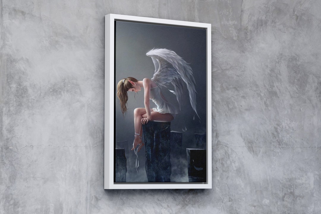 Engel Frau Leinwand Wandkunst, Gerahmte Leinwand Wand-Dekor - Etsy.de