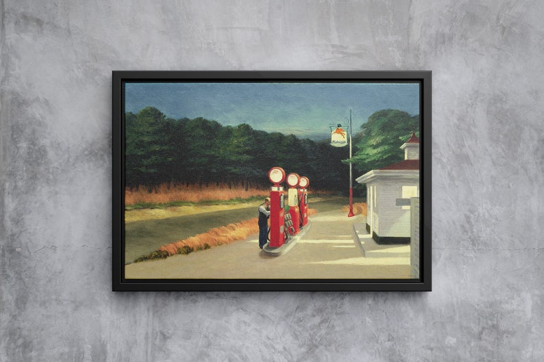 Gas 1940 by Edward Hopper Poster, Exhibition Poster, Vintage Poster ...