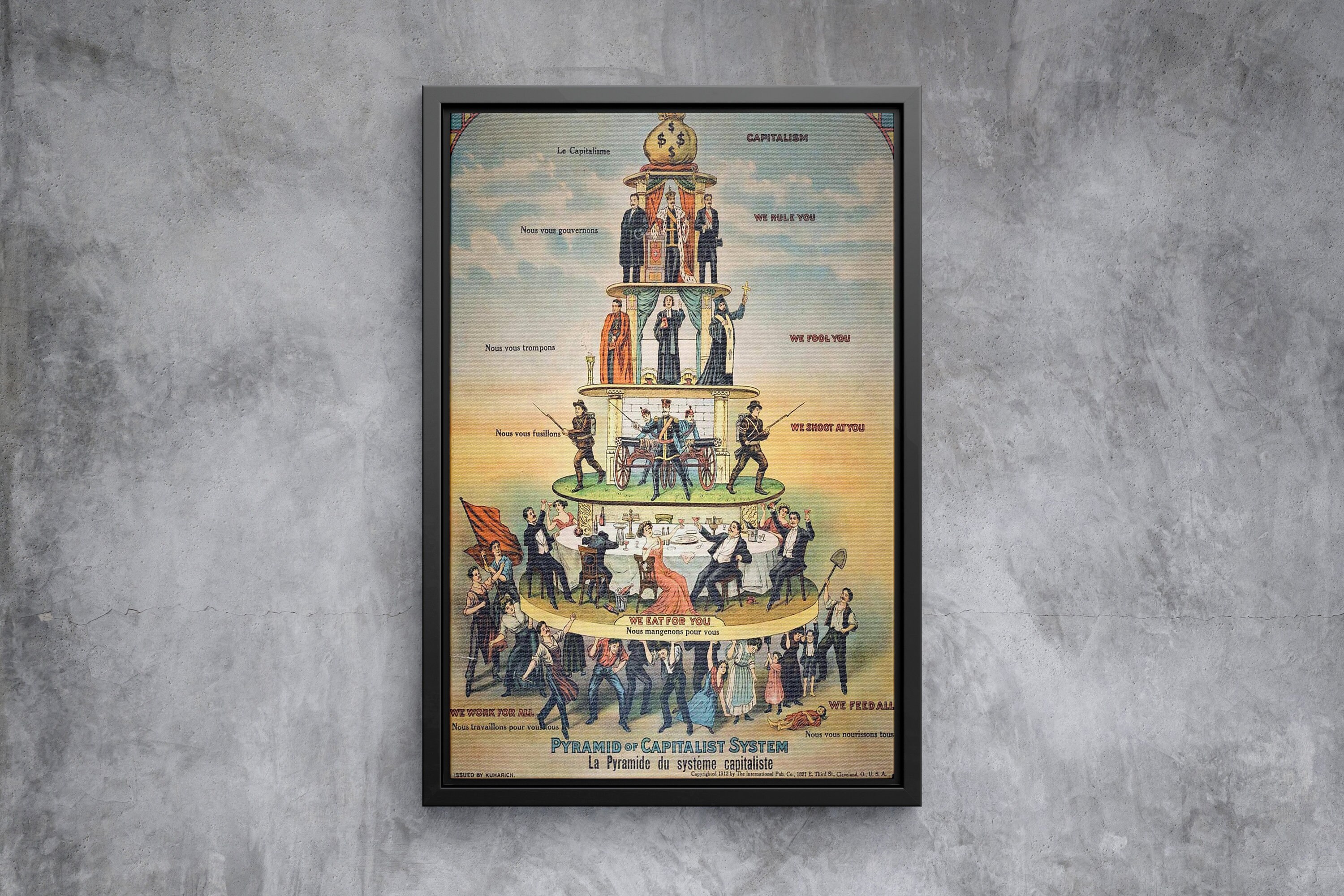 Pyramid of Capitalist System 1911 Canvas Poster, Ready to Hang or Print ...