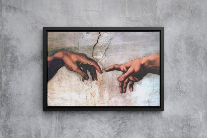Michelangelo the Creation of Adam Canvas, Canvas Wall Decor - Etsy