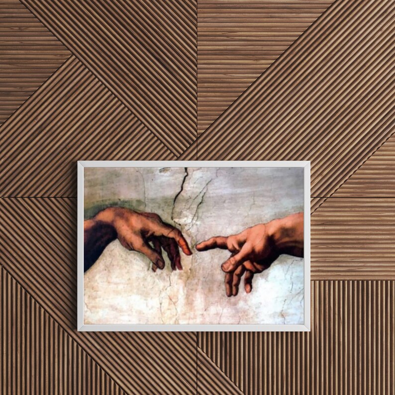 Michelangelo the Creation of Adam Canvas, Canvas Wall Decor - Etsy