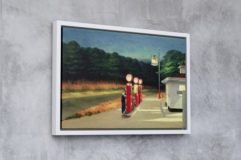 Gas 1940 by Edward Hopper Poster, Exhibition Poster, Vintage Poster ...