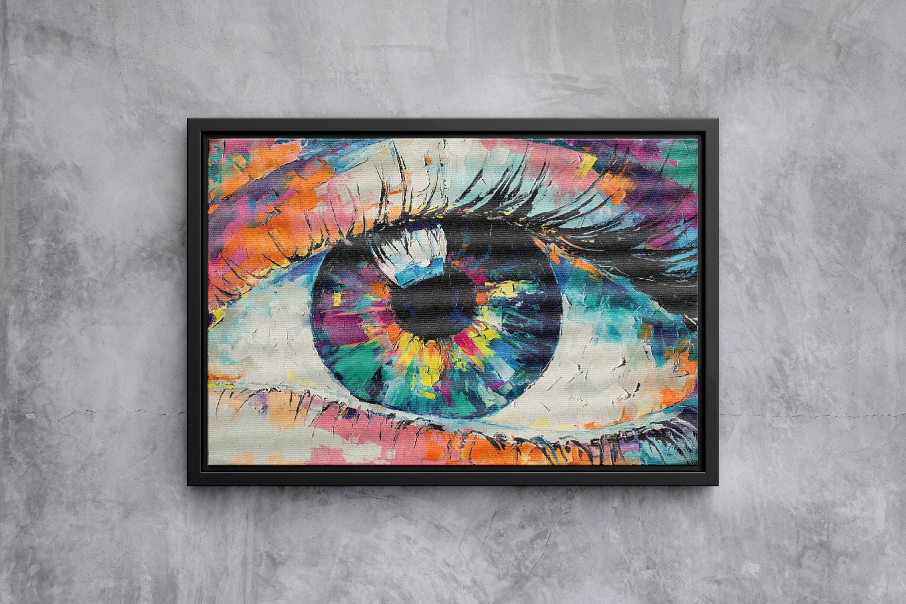 Colorful Eye Canvas Eye Wall Art eye Canvas Oil Painting - Etsy