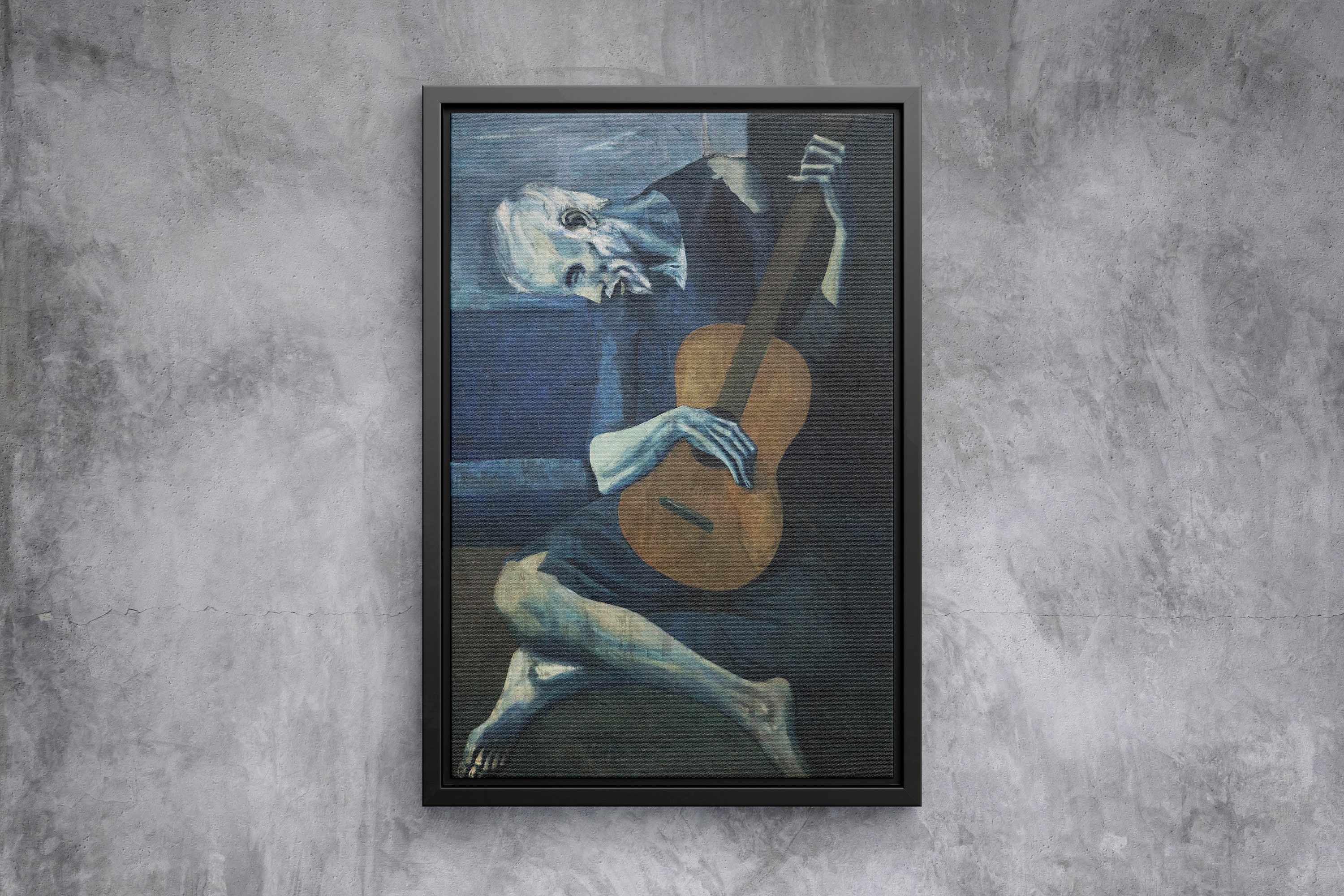 Picasso Old Guitarist Poster Canvas, Framed Picasso Art - Etsy