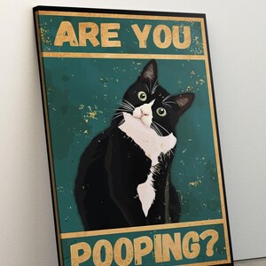 Are You Pooping Poster,cat Wall Decor, Funny Animal Print Poster, Wall ...