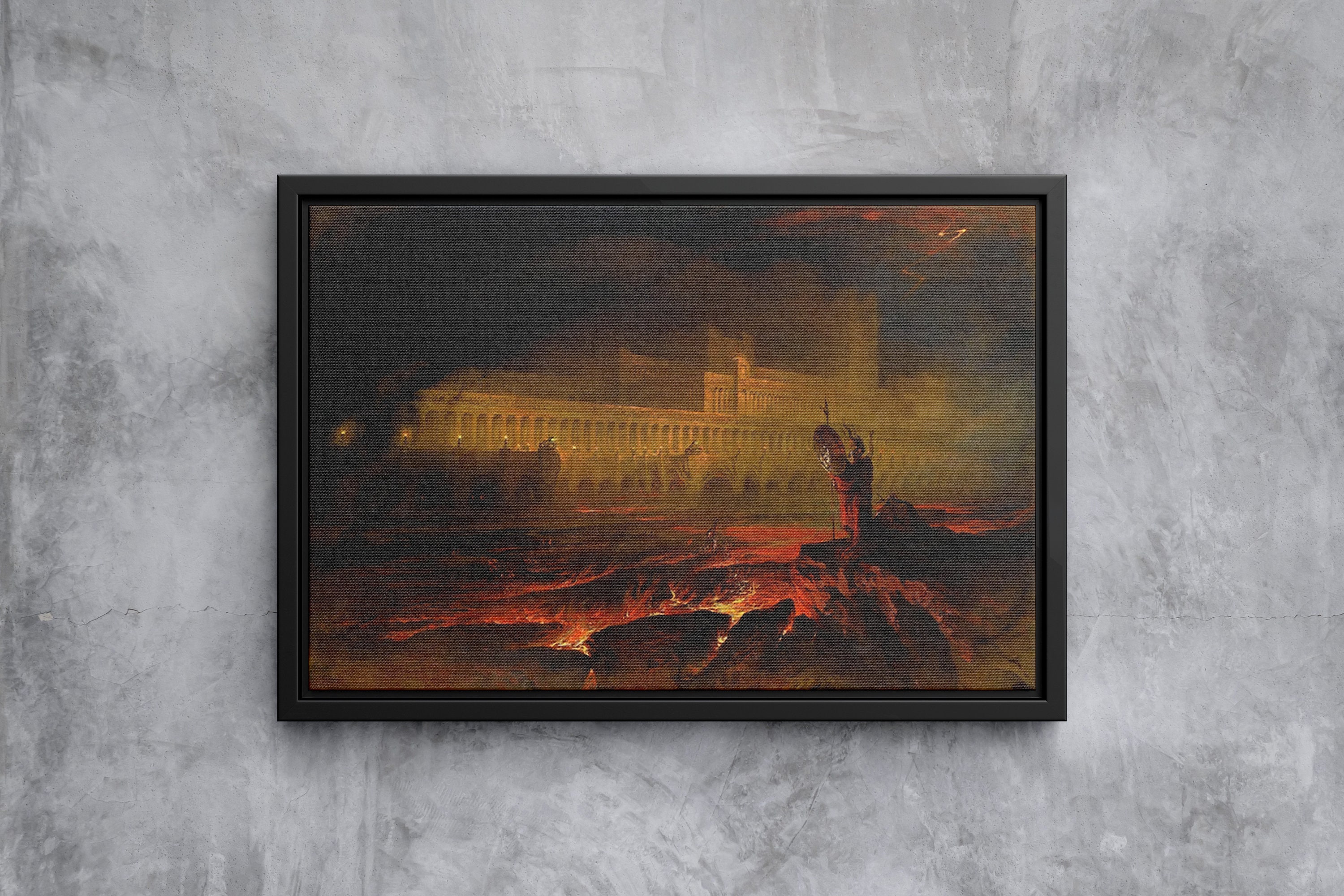 John Martin Canvas Wall Art John Martin Pandemonium, Louvre 1841 Poster ...
