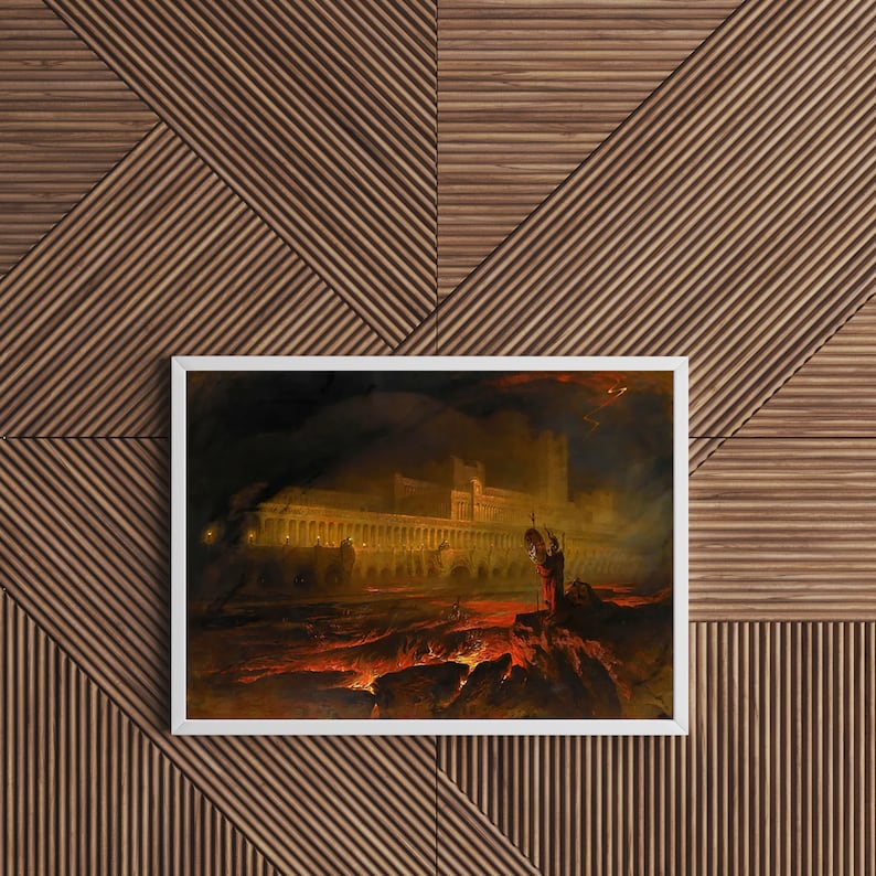 John Martin Canvas Wall Art John Martin Pandemonium, Louvre (1841 ...