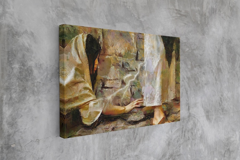 Touching the Hem of Jesus’s Garment Poster Canvas, Jesus Canvas Wall ...