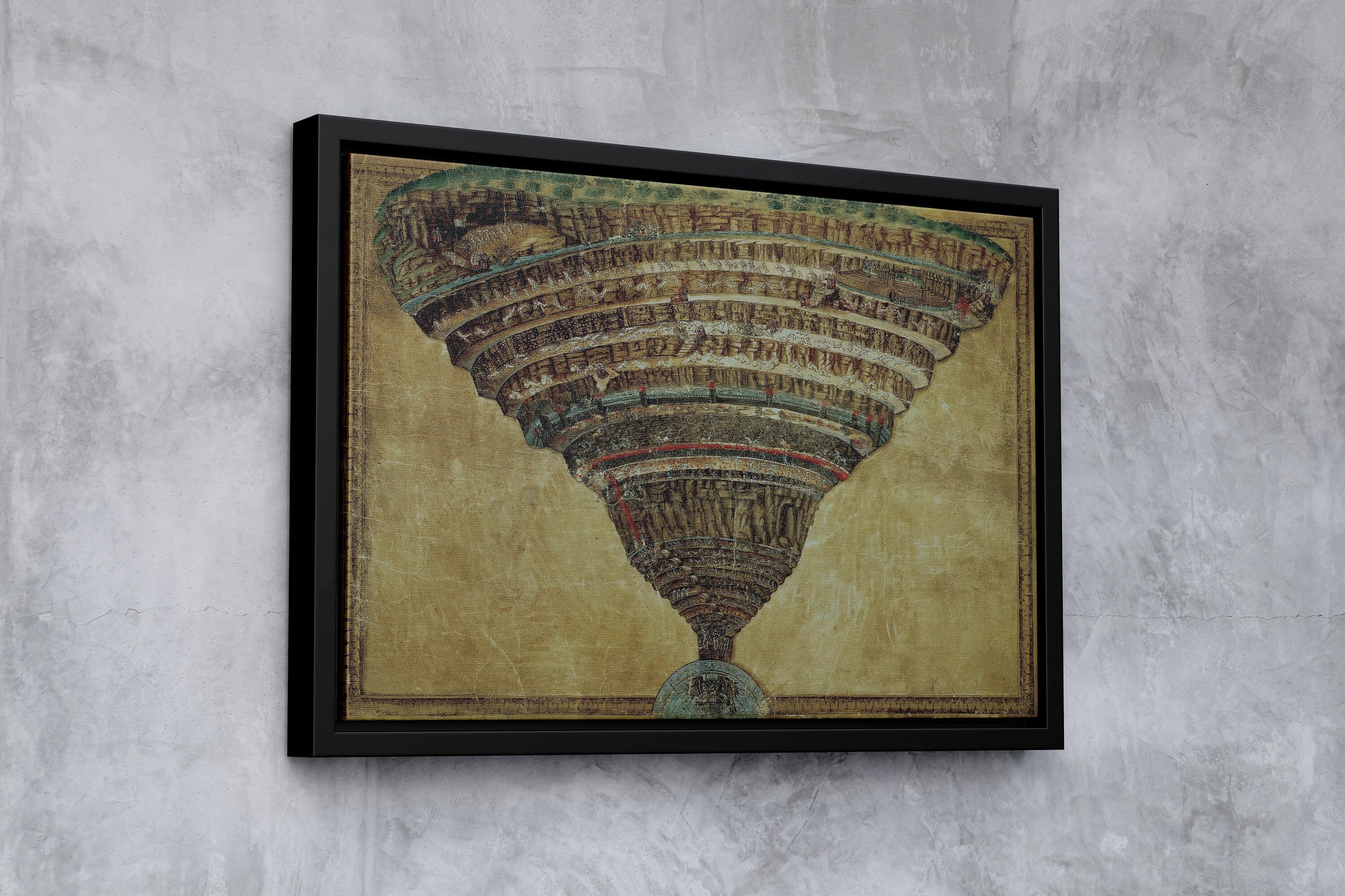 Botticelli Map Of Hell High Resolution