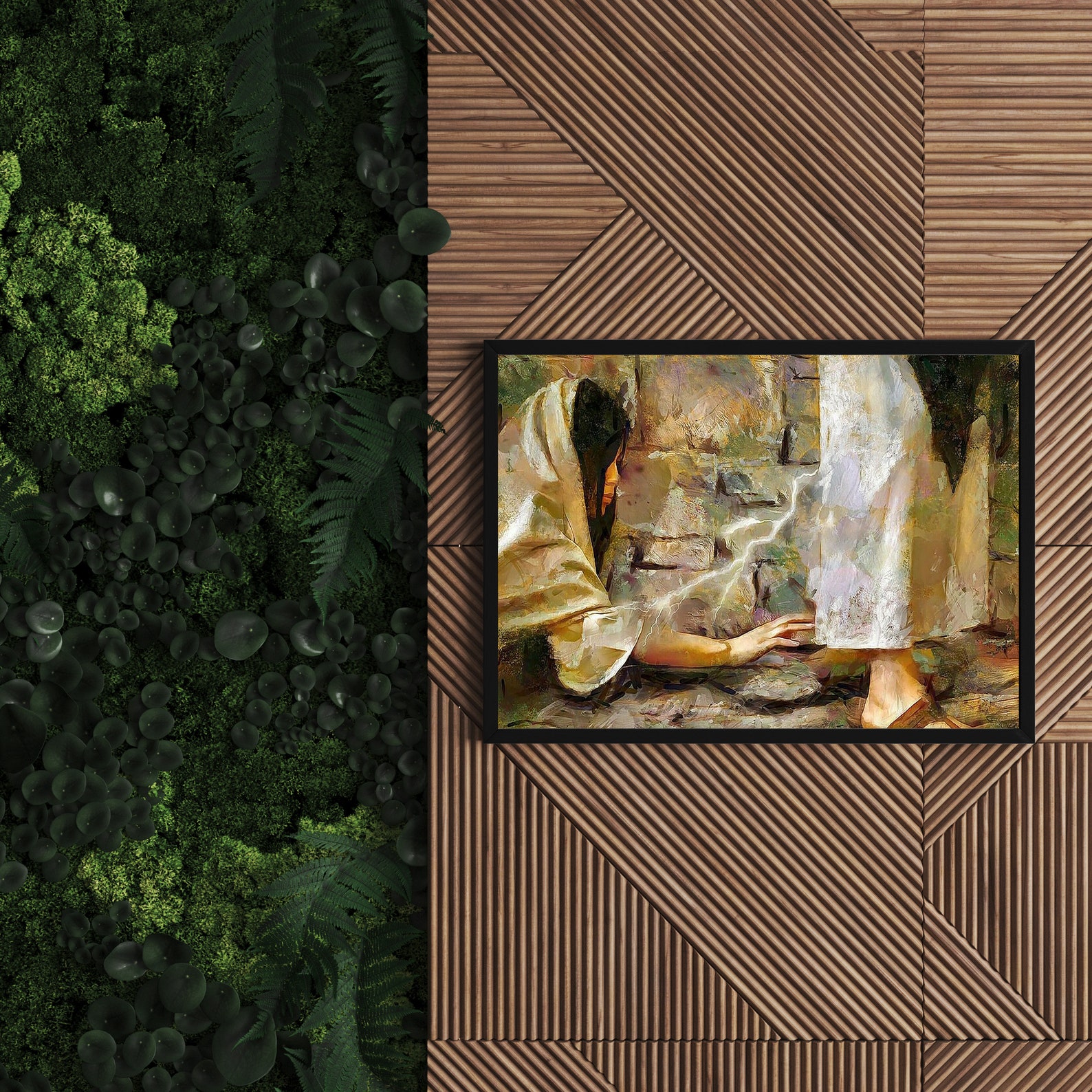 Touching the Hem of Jesus’s Garment Poster Canvas, Jesus Canvas Wall ...