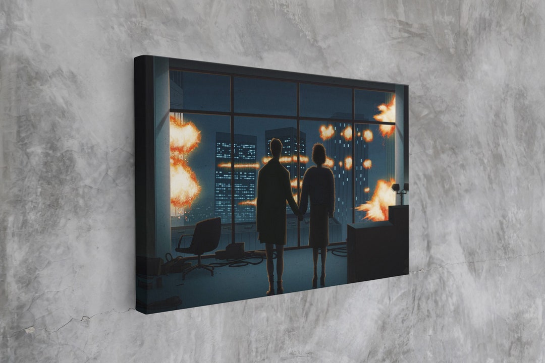 Fight Club Movie Art 160, Floating Frame, Wooden Frame Canvas or ...