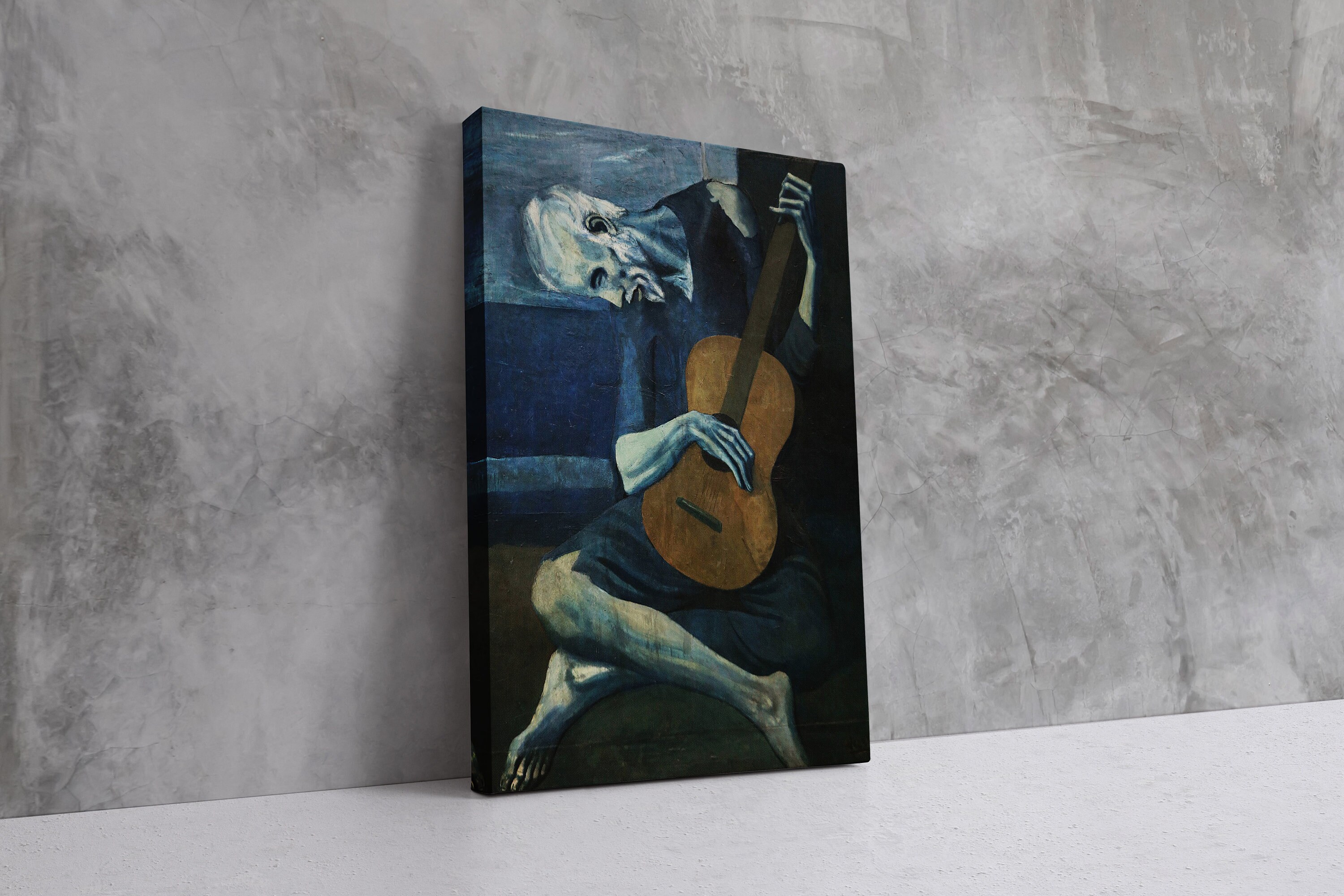 Picasso Old Guitarist Poster Canvas, Framed Picasso Art - Etsy