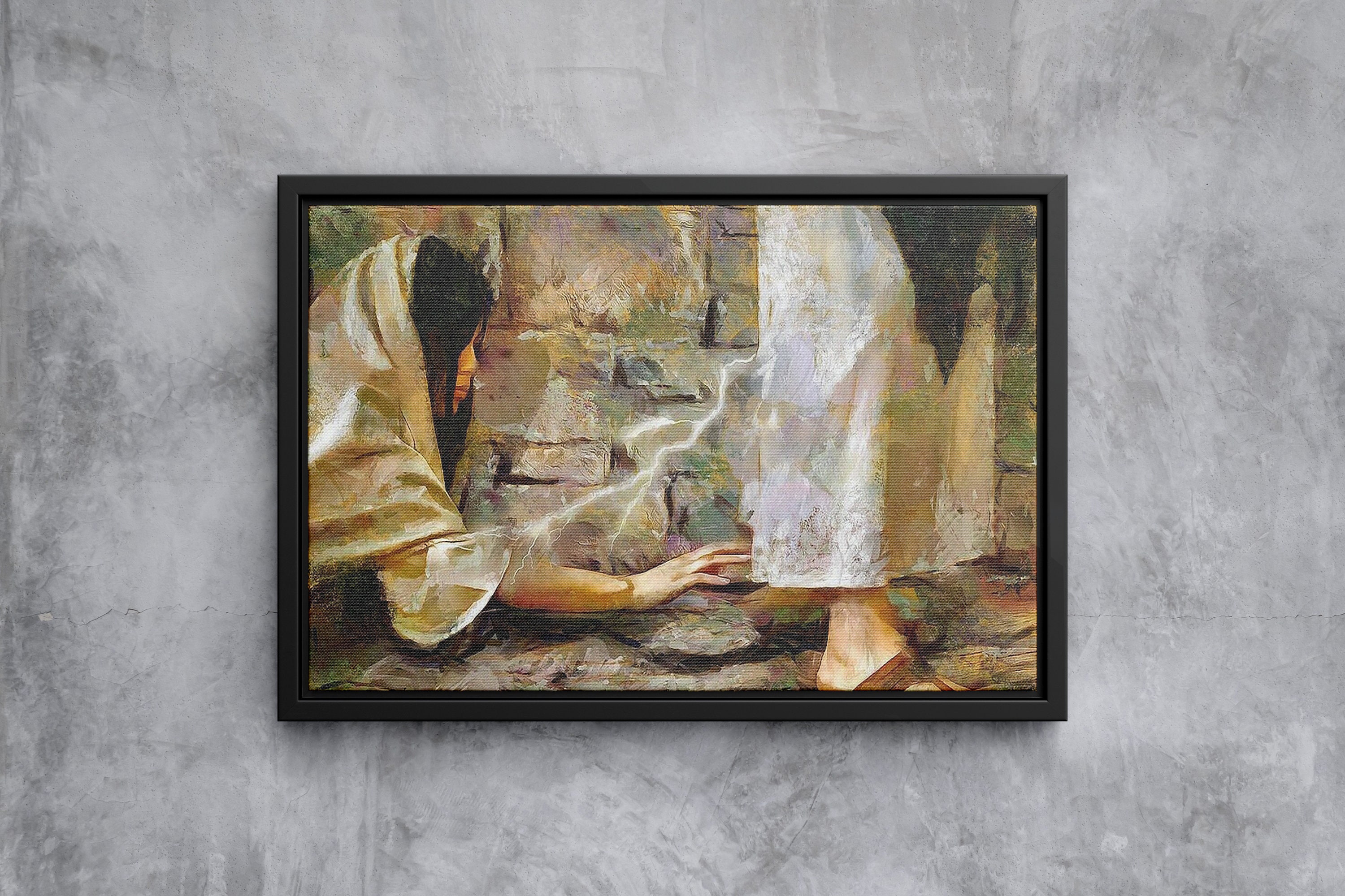 Touching the Hem of Jesus’s Garment Poster Canvas, Jesus Canvas Wall ...