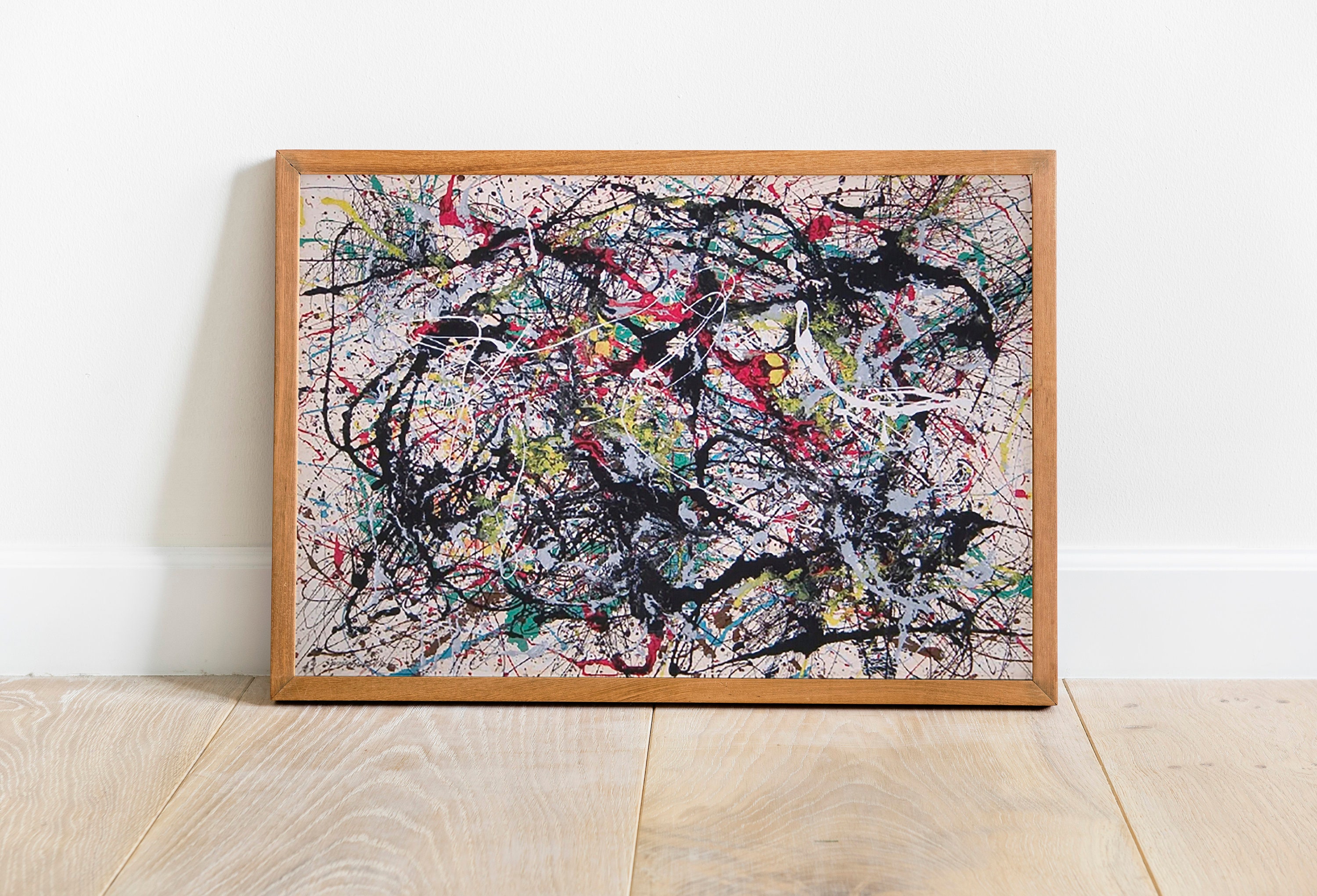 Jackson Pollock Number 34 Canvas Wall Art, Framed Jackson Pollock - Etsy