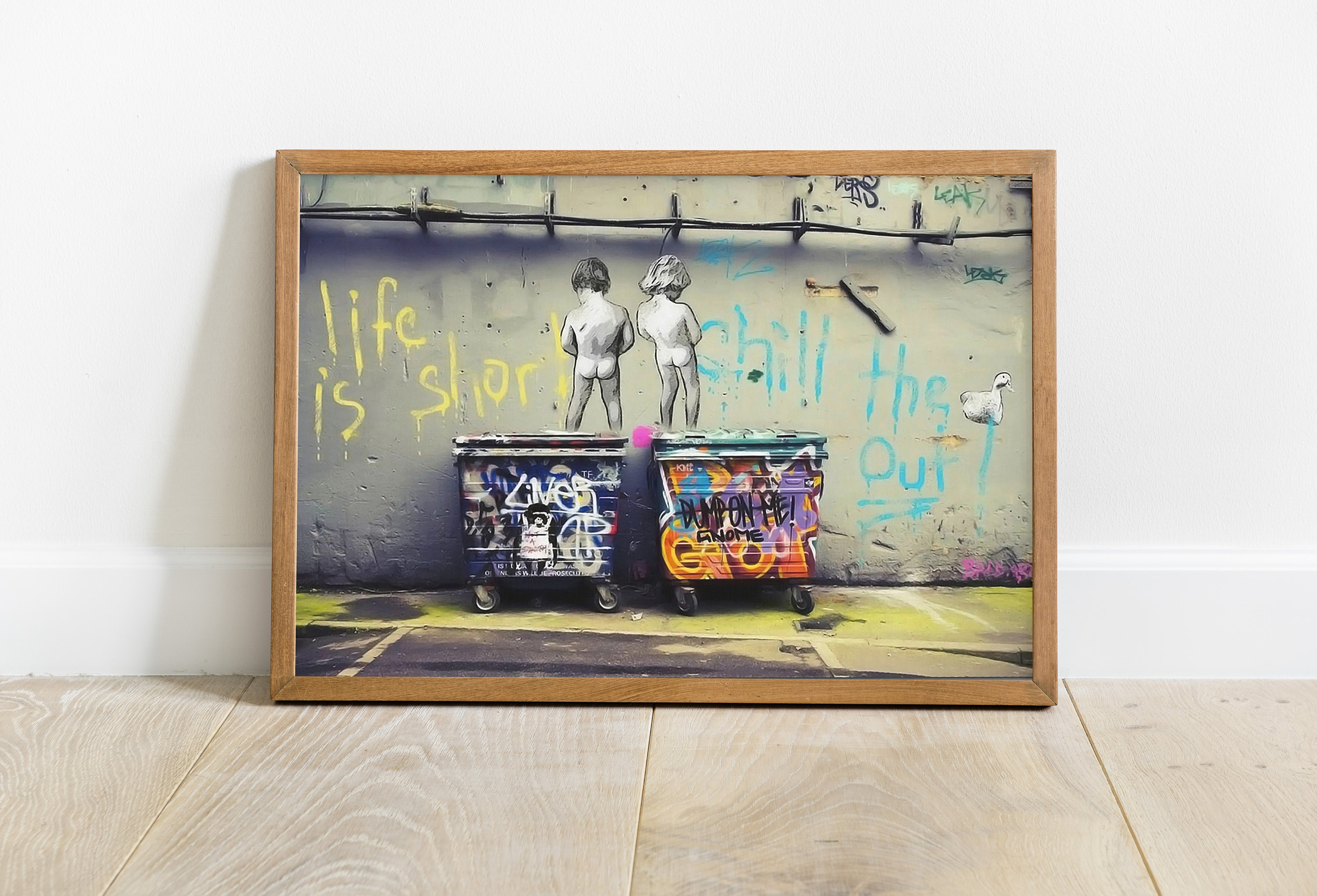 Banksy Life is Short , Banksy's Famous Artwork, the Duck Out High ...
