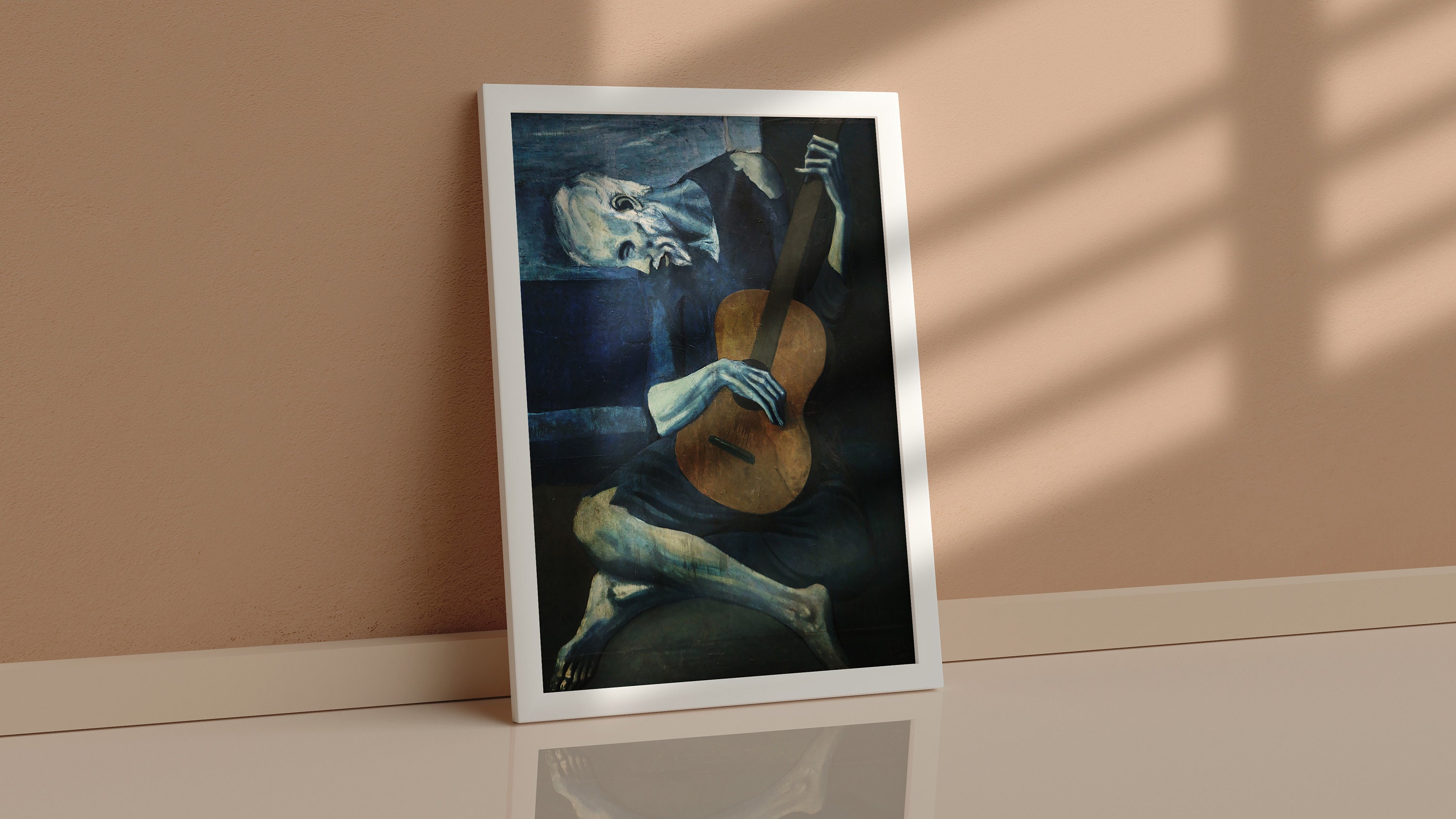 Picasso Old Guitarist Poster Canvas, Framed Picasso Art - Etsy