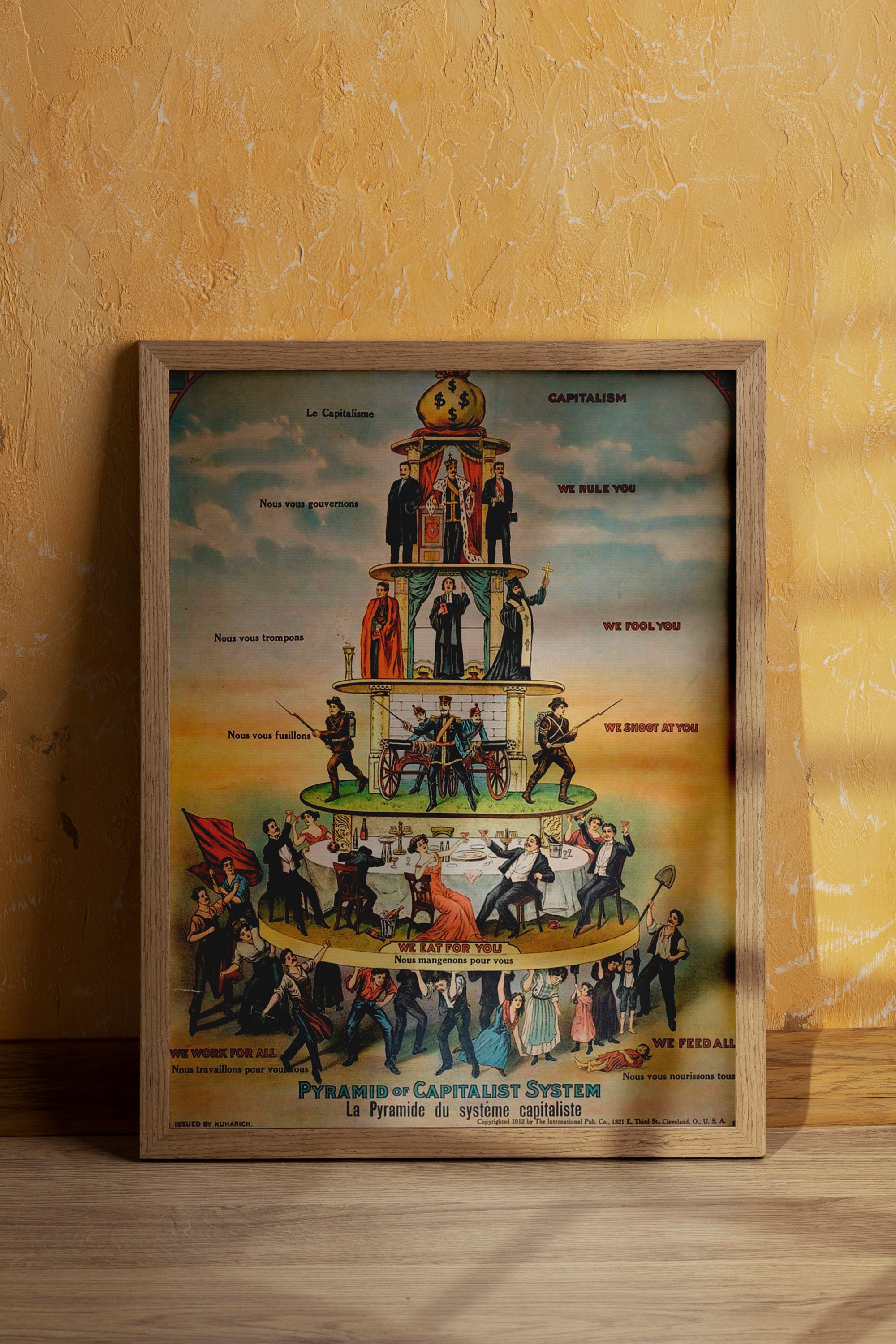Pyramid of Capitalist System 1911 Canvas Poster, Ready to Hang or Print ...