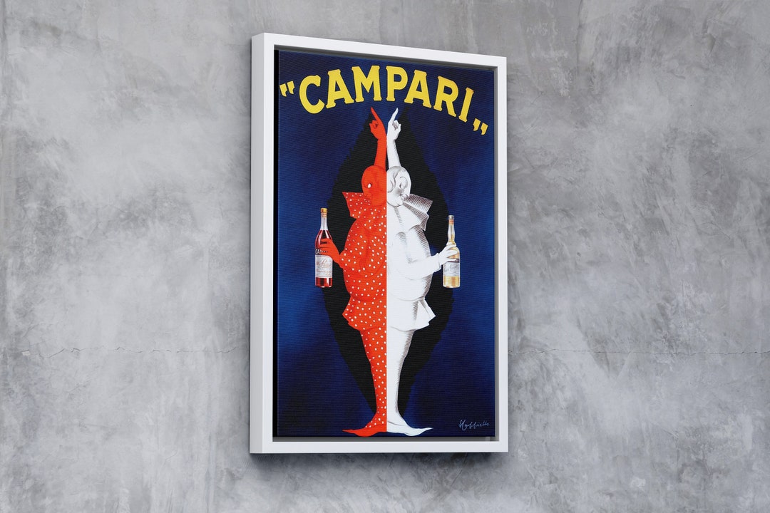 Campari Vintage Poster Canvas , Gallery Wrap, Vintage Art , Canvas Wall ...