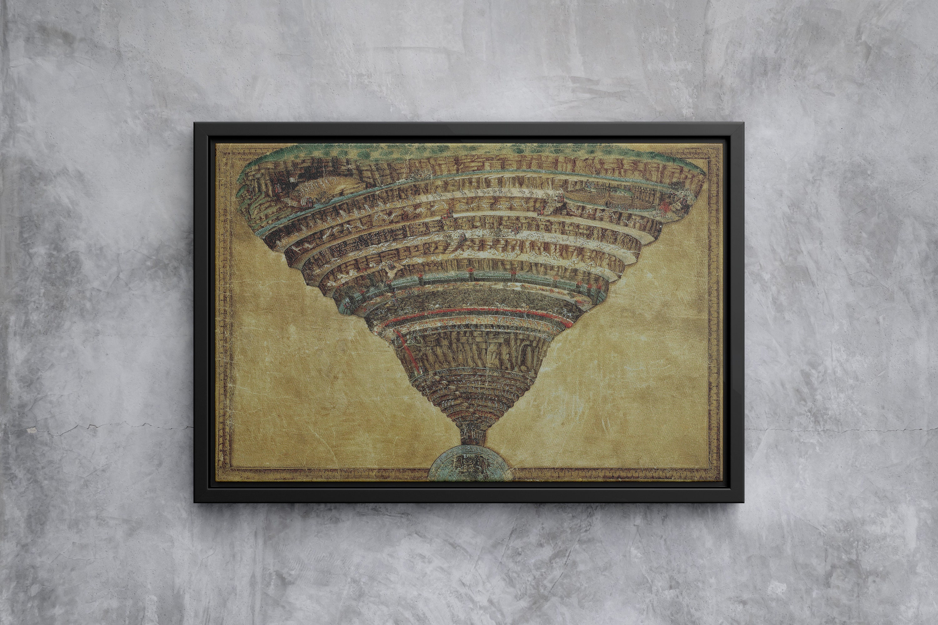 Sandro Botticelli : the Map of Hell Dante the Divine Comedy 1485 - Etsy