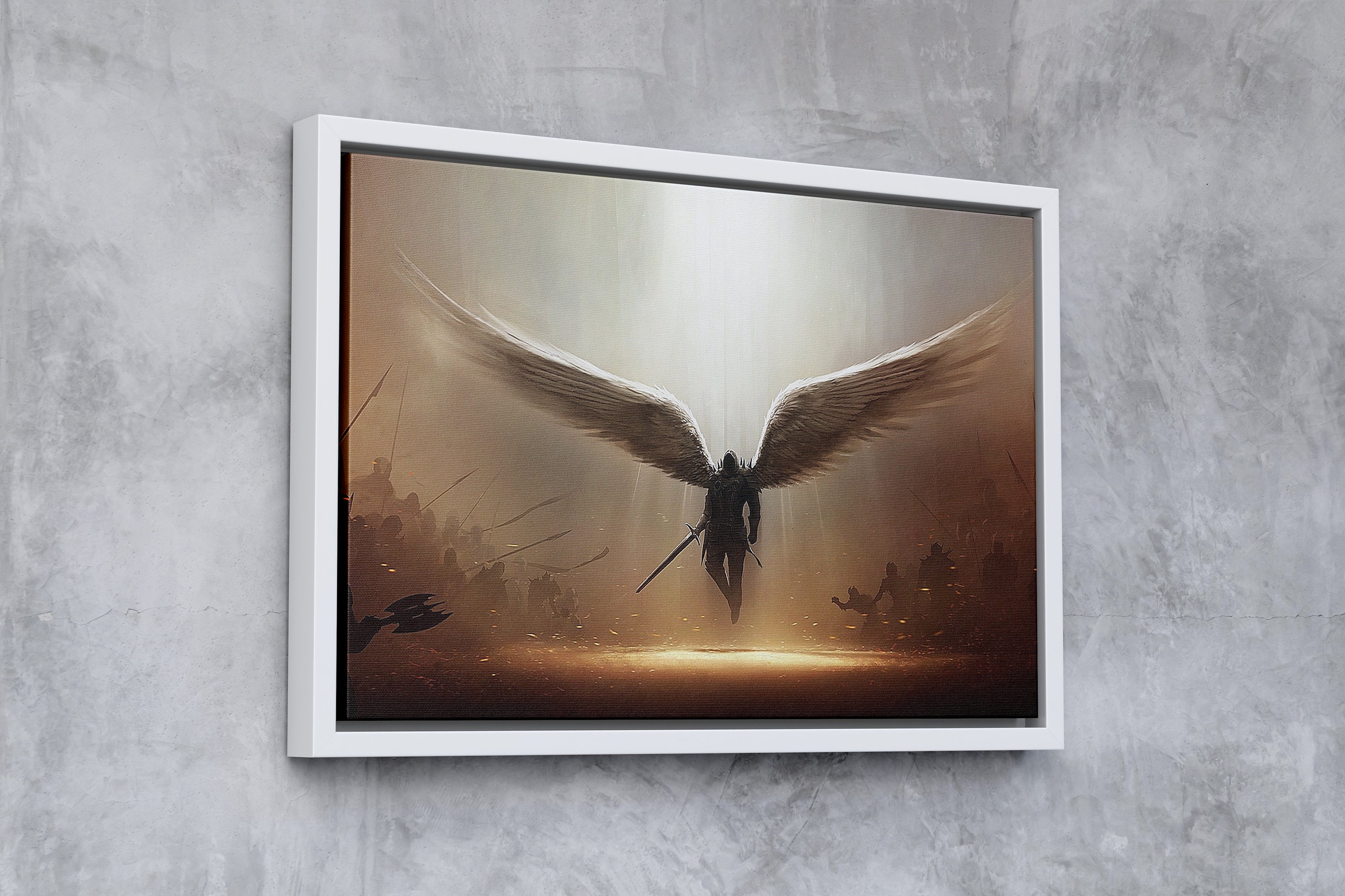 Archangel Canvas Wall Art ,warrior Angel Canvas Wall Art ,popular Canvas Wall Art , Michael ...
