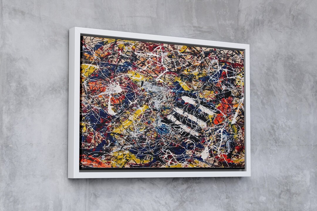 Jackson Pollock Number 17 Canvas Wall Art, Framed Jackson Pollock - Etsy