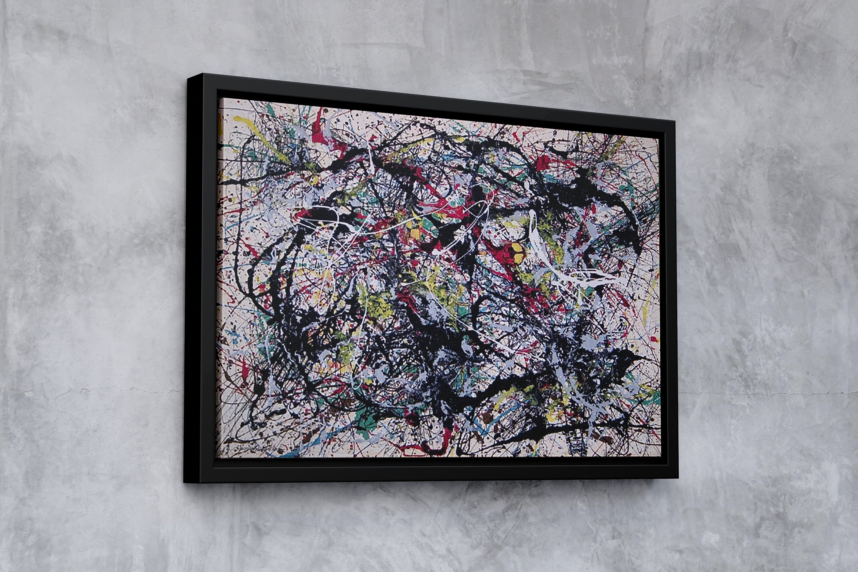 Jackson Pollock Number 34 Canvas Wall Art, Framed Jackson Pollock - Etsy