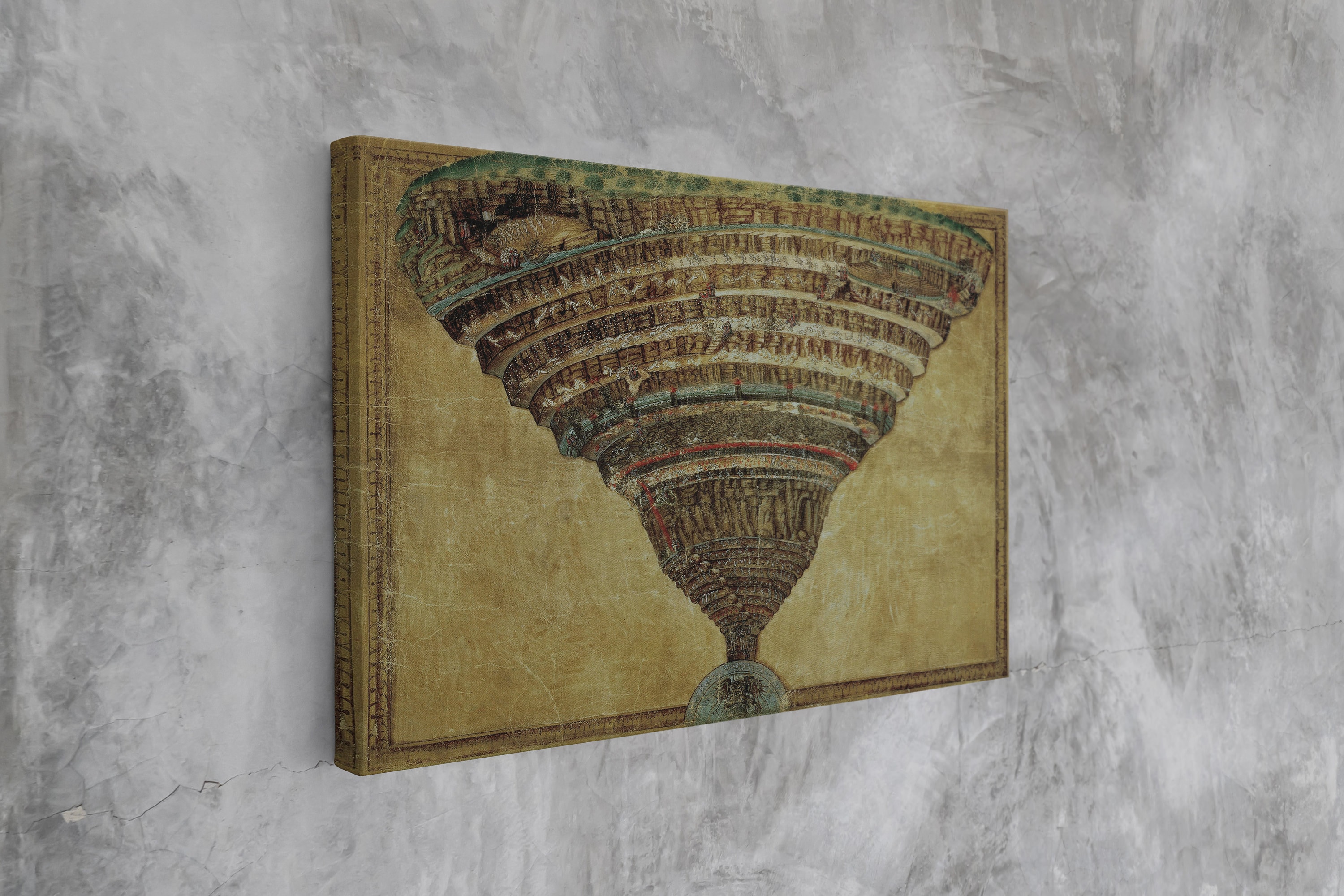 Sandro Botticelli : the Map of Hell Dante the Divine Comedy 1485 - Etsy