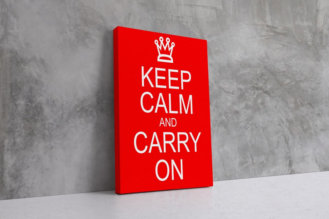 Keep Calm and Carry on Vintage Poster, Floating Frame, Wooden Frame ...