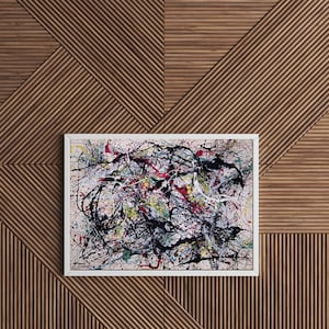 Jackson Pollock Number 34 Canvas Wall Art, Framed Jackson Pollock - Etsy