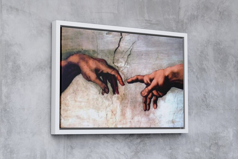 Michelangelo the Creation of Adam Canvas, Canvas Wall Decor - Etsy