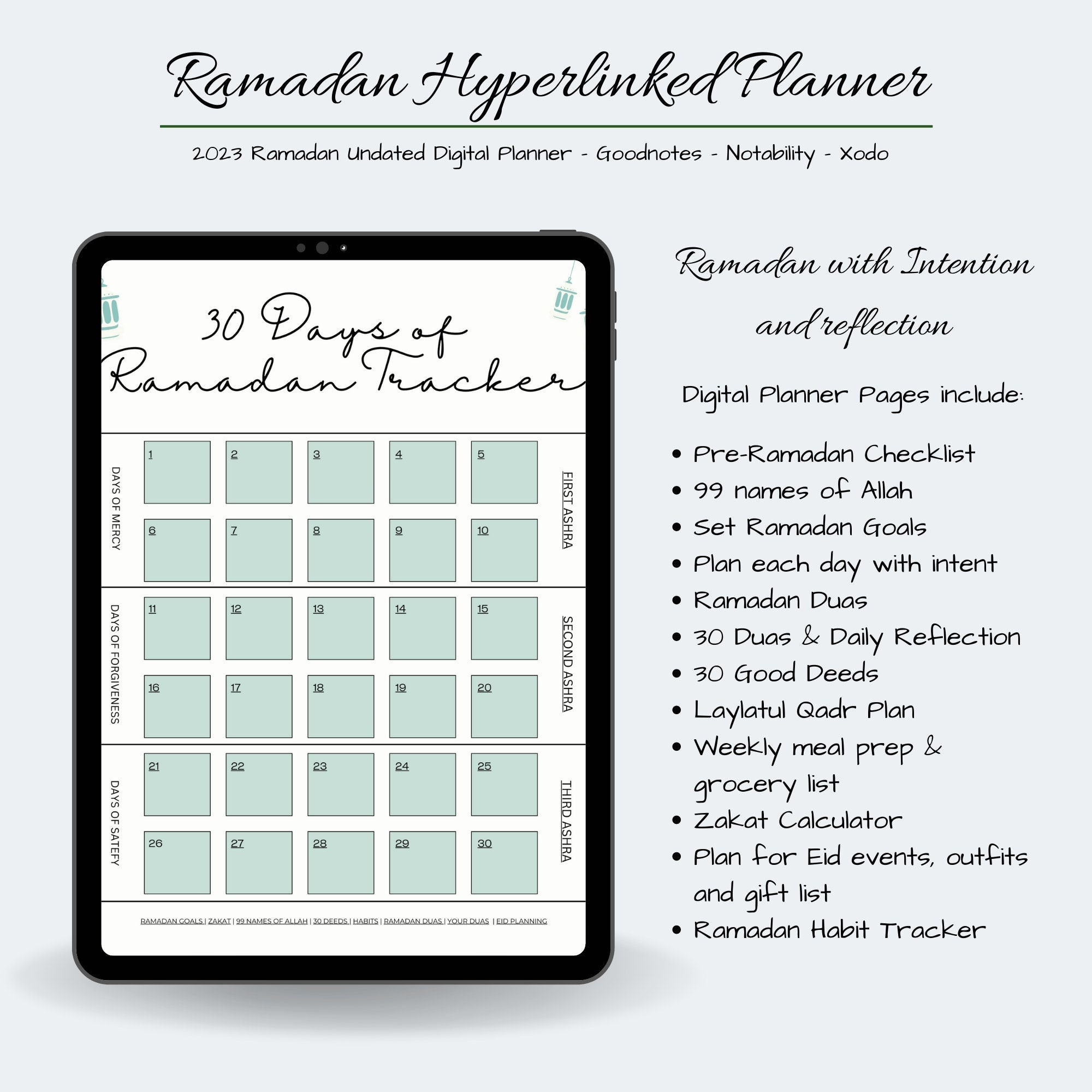 Ramadan Digital Planner Organize Your Spiritual Journey With Daily ...