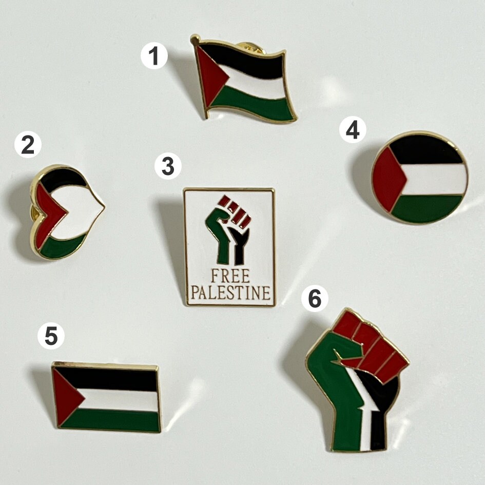 Free Palestine Pins, Palestine Flag Enamel Pin, Freedom for Palestine ...