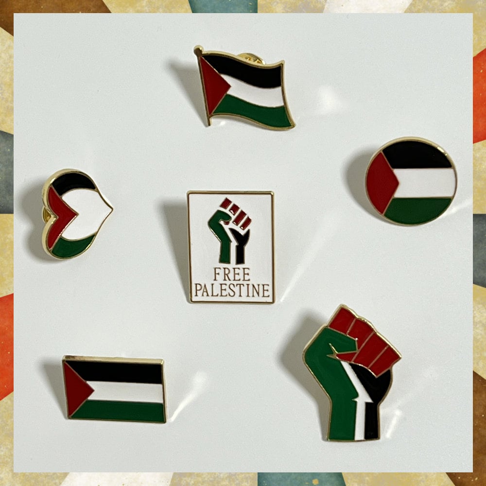 Free Palestine Pins, Palestine Flag Enamel Pin, Freedom for Palestine ...