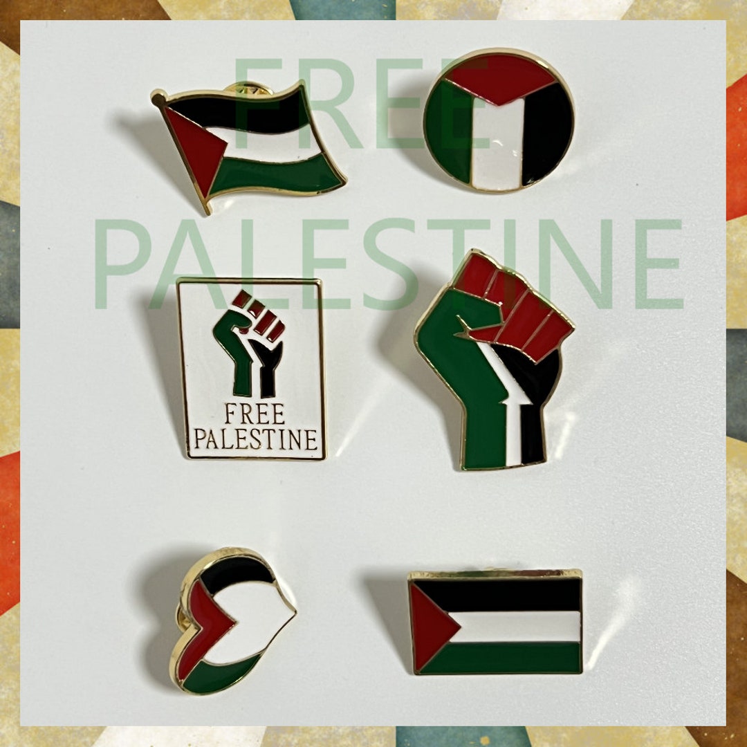 Full Set Palestine Flag Enamel Pins, Free Palestine Pins, Freedom for ...