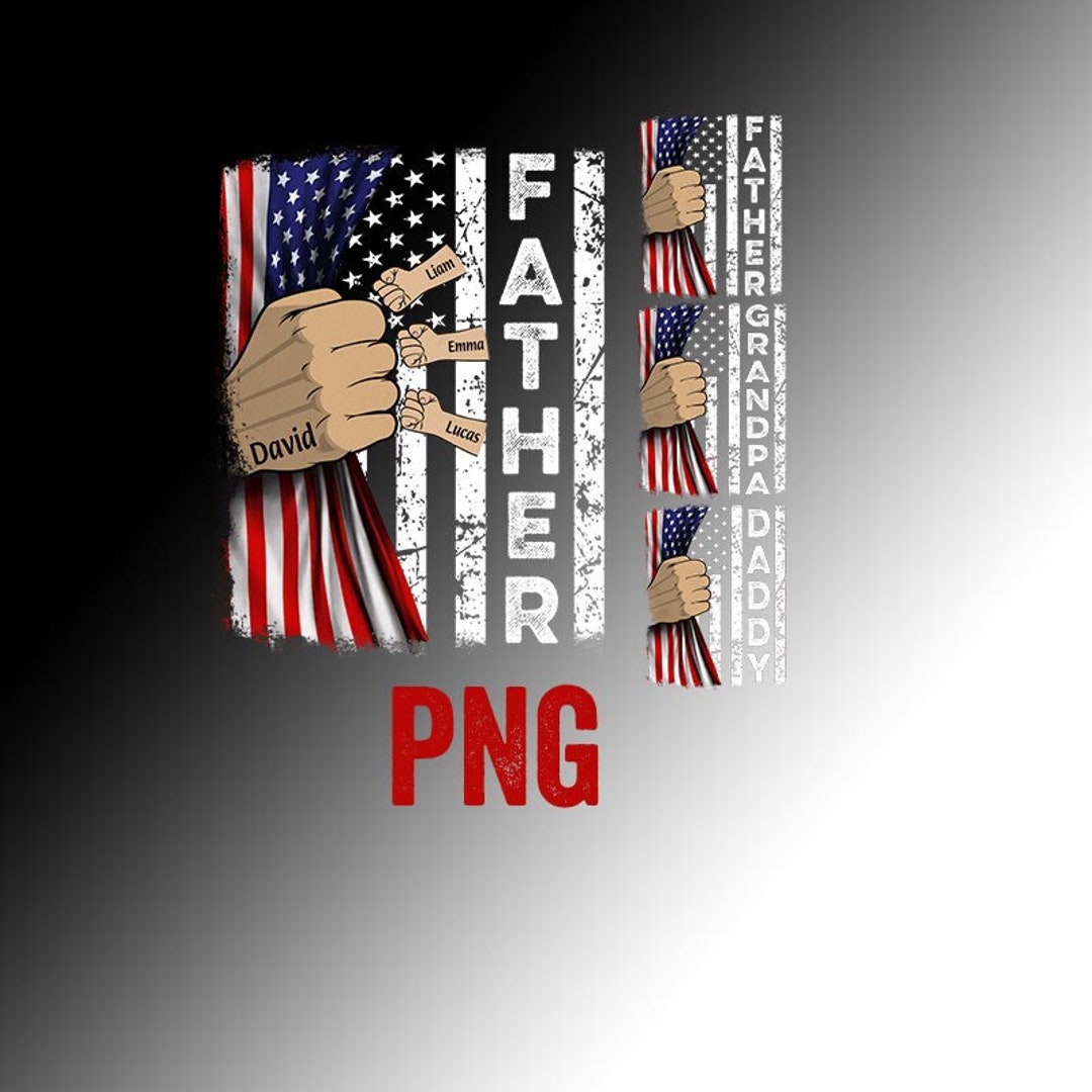 Hand in Hand Dad and Kid Flag PNG, Father's Day Png, Digital Download ...