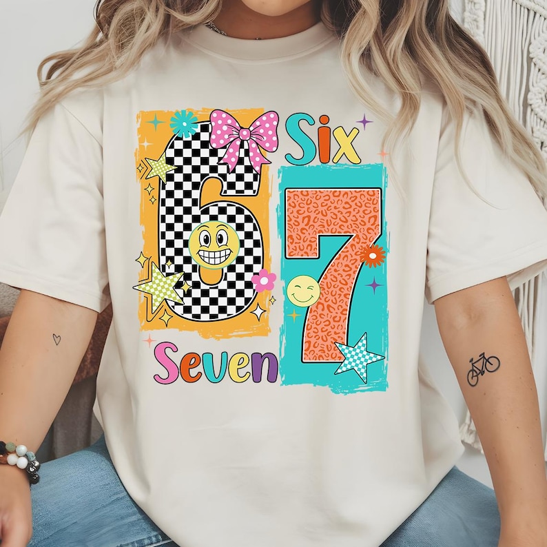 Funny Six Seven Meme PNG, Cute Six Seven Smiley PNG, Viral Internet ...