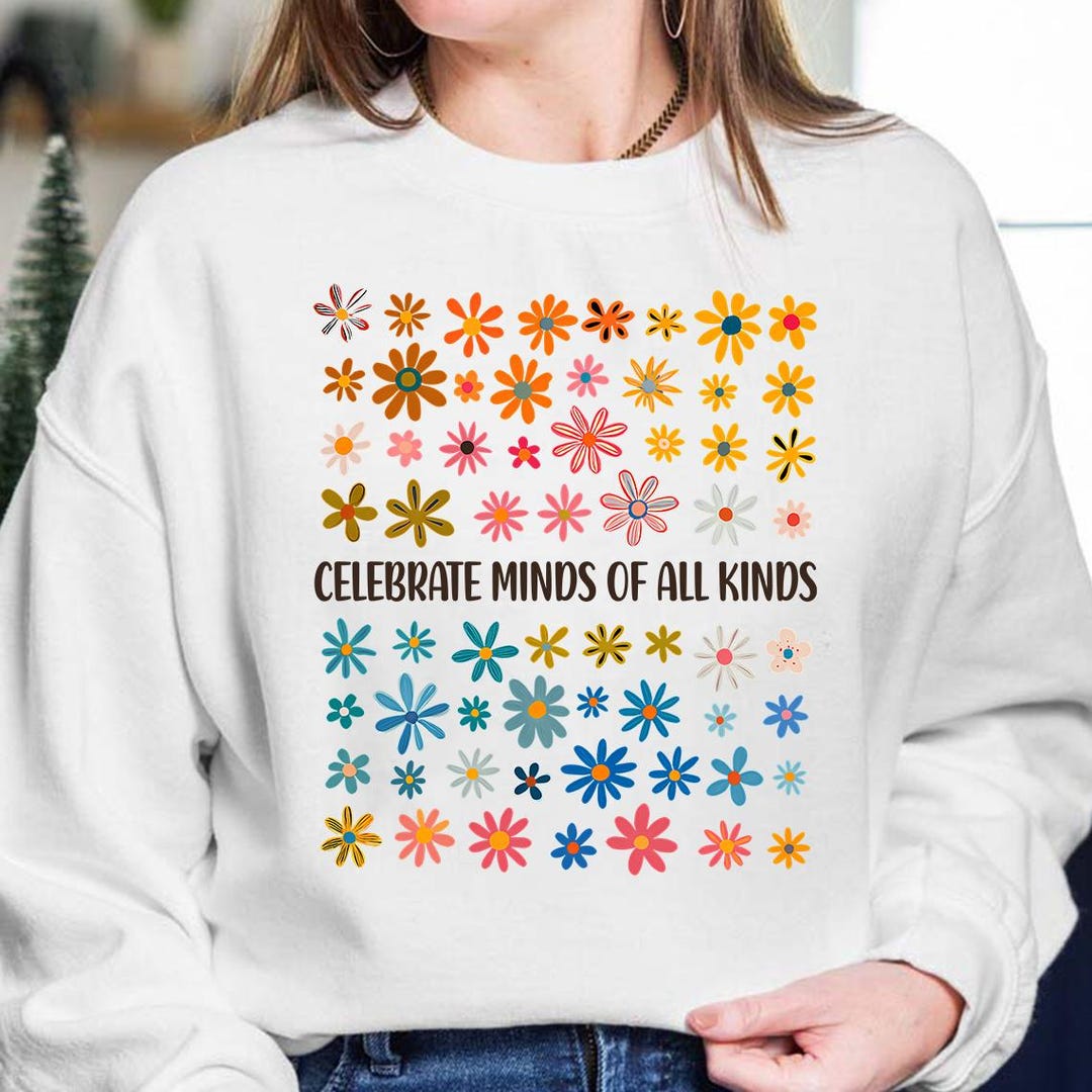 Celebrate Minds of All Kinds PNG, Autism Awareness Sublimation ...