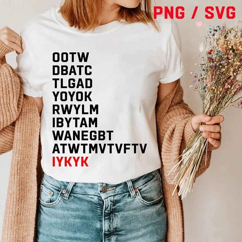 Ootw Dbatc Tlgad Yoyok Rwylm Ibyram Wanegbt Iykyk - TS Acronyms Svg PNG ...