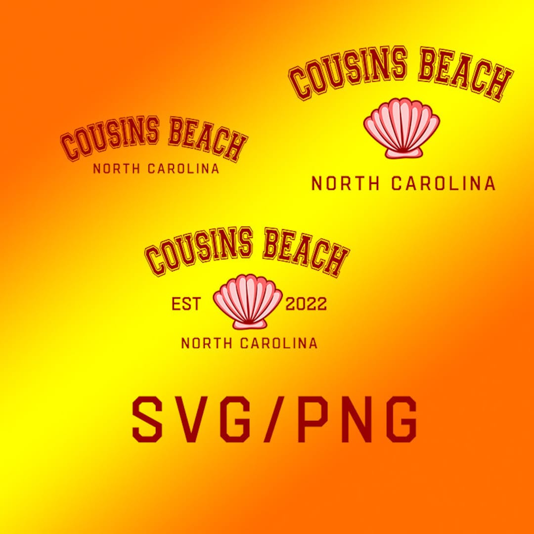 Cousins Beach Svg, Cousins Beach Png, North Carolina Png, North ...