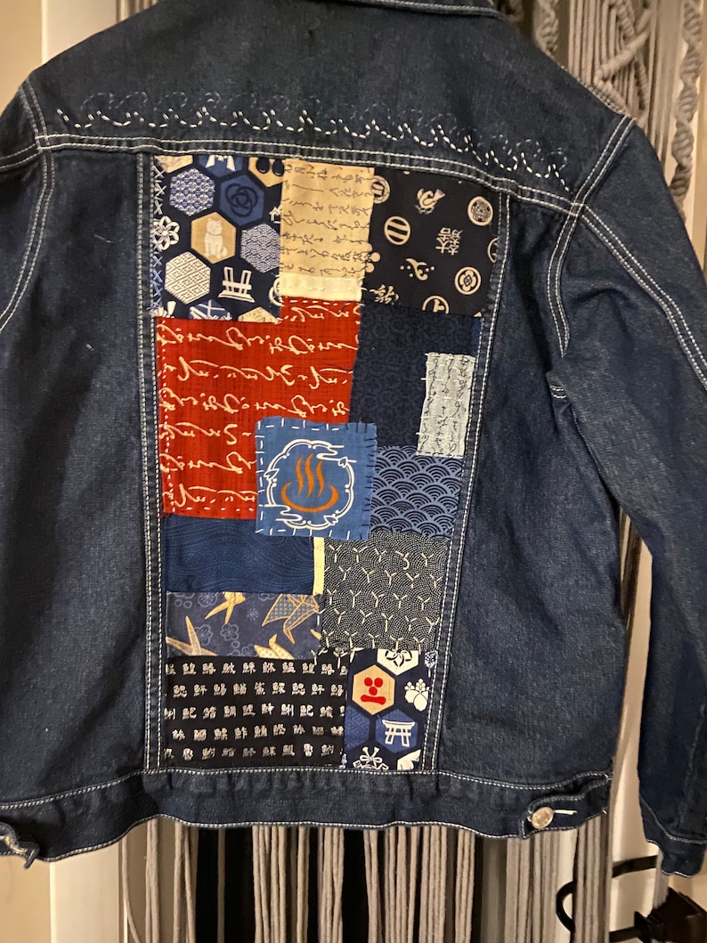 Boro Jacket Sashiko Large Embroidery Patchwork Embellished Upcycled - Etsy