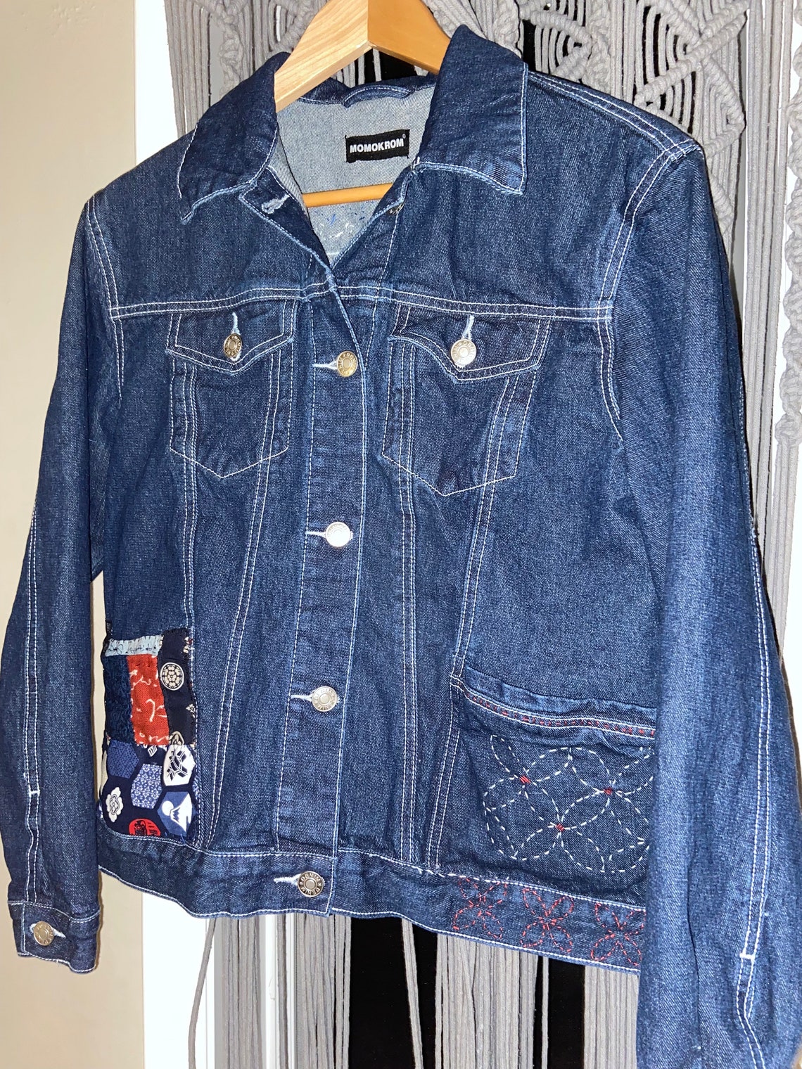 Boro Jacket Sashiko Large Embroidery Patchwork Embellished Upcycled - Etsy